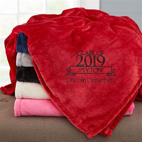 Graduation Personalized 60x80 Red Fleece Blanket Personalised Fleece