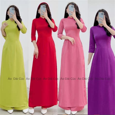 Ready Stock Traditional Western Ao Dai 10 Basic Colors Stretchy