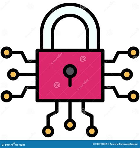 Cryptography Icon Blockchain Related Vector Illustration Stock Vector