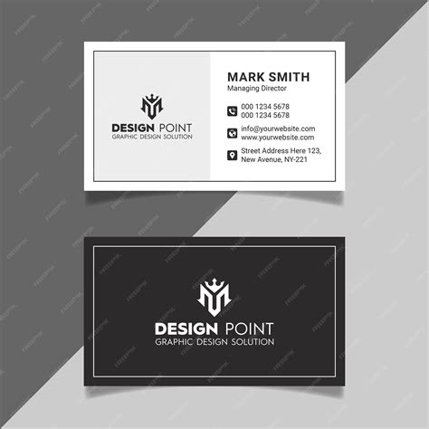 Premium Vector Minimalist Business Card Design