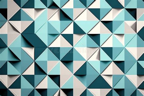 Abstract Geometric Background With Multicolored Triangles Generative Ai Stock Image Image Of