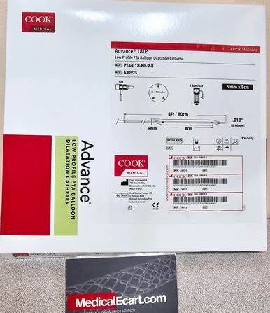 G30925 Advance 18lp Pta4 18 80 9 8 Pta Balloon Dilatation Catheter