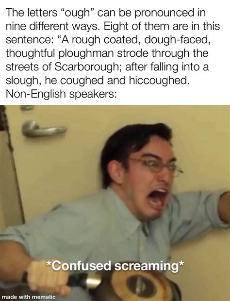 English Hard Memes English Is A Tough Language To Master🤣funny
