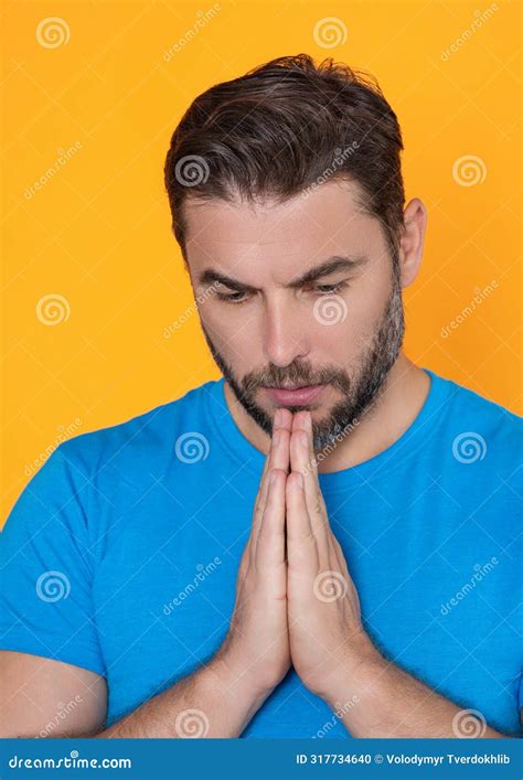 Bidsprinkhaan Geïsoleerd Portret Van Mannelijke Geit Christelijke Man
