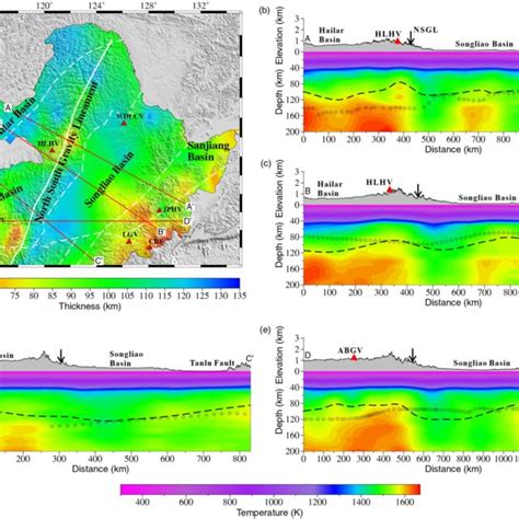 A Map View Showing The Distribution Of The Thermal Lithosphere