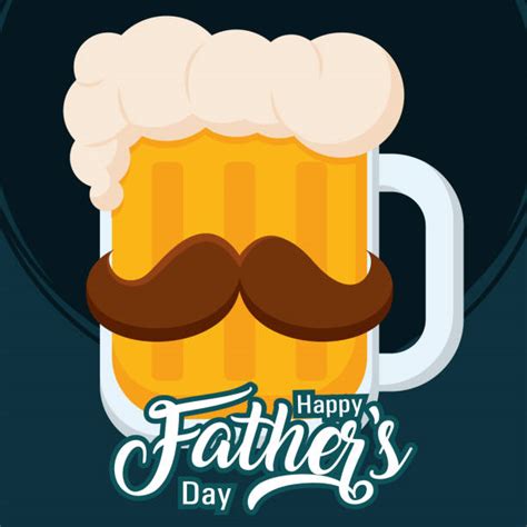 200 Día Del Padre Tarjeta De Felicitación Con Cerveza Ilustraciones De