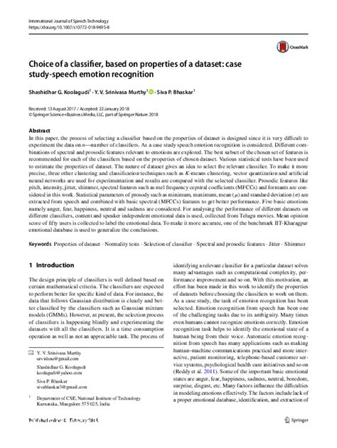pdf choice of a classifier based on properties of a dataset case