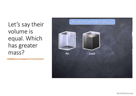What Is Matter Massweight Volume English Esl Powerpoints