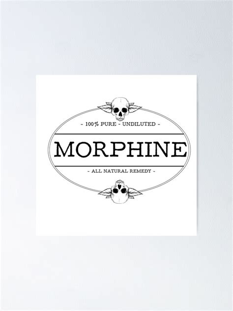 Morphine Poster By Brightonup Redbubble
