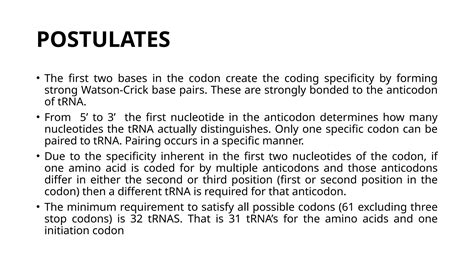 Genetic Code And Wobble Hypothesis Pptx