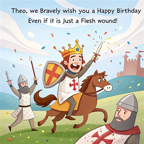 2 Birthday Ai Generated Card Monty Python Holy Grail Da4e9