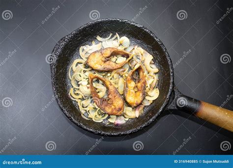 Ilish Bhaji For Panta Ilish Bengali New Year Festive Dish Fried Hilsha Slices Stock Image