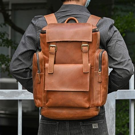 後背包 男生包包 皮革後背包 電腦後背包 復古包包 歐美包包 牛皮後背包 真皮後背包 牛皮包包 旅行背包 禮物 013 蝦皮購物
