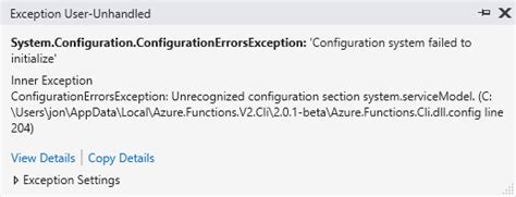 Azure Functions V2 Now Uses ASP NET Core Configuration And No Longer Supports