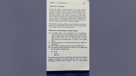 Types Of C Variables Rules For Constructing Variable Names Youtube