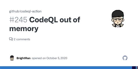 CodeQL Out Of Memory Issue Github Codeql Action GitHub