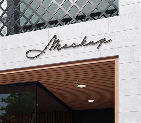 Store Facade Logo Mockup 50143990 Psd