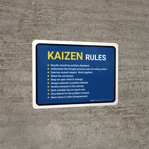 Kaizen Rules Landscape Wall Sign