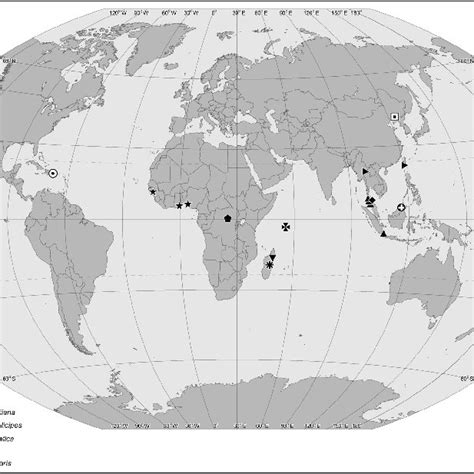 Geographical Distribution Of Fossil And Extant Species Of The Genus
