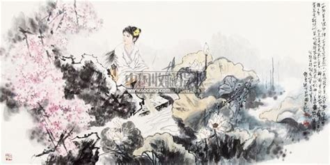 明朝画家画西施浣纱 画的最美的西施浣纱图 西施浣纱白描图片 大山谷图库