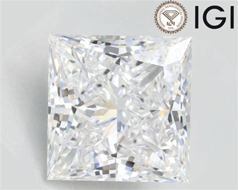 Princess Cut 300 Carat Loose Diamond E Vs1 Igi Certified Lab Grown 3ct
