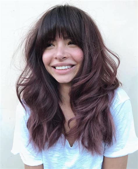 Thick Bang Hairstyles 50 Cute Long Layered Haircuts With Bangs 2021