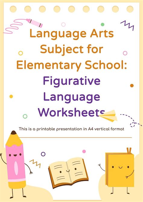 Language Arts Subject Figurative Language Worksheets