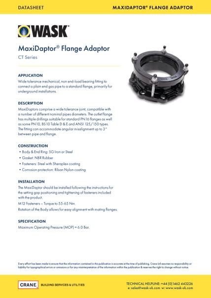 Maxifit® Flange Adaptors Wask