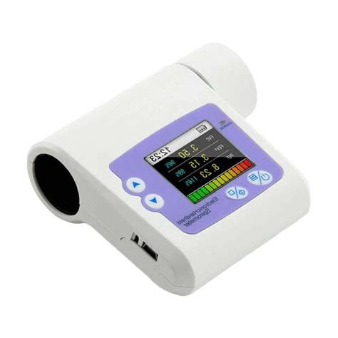 Portable Digital Spirometer With Flow Volume Chart And Data Storage