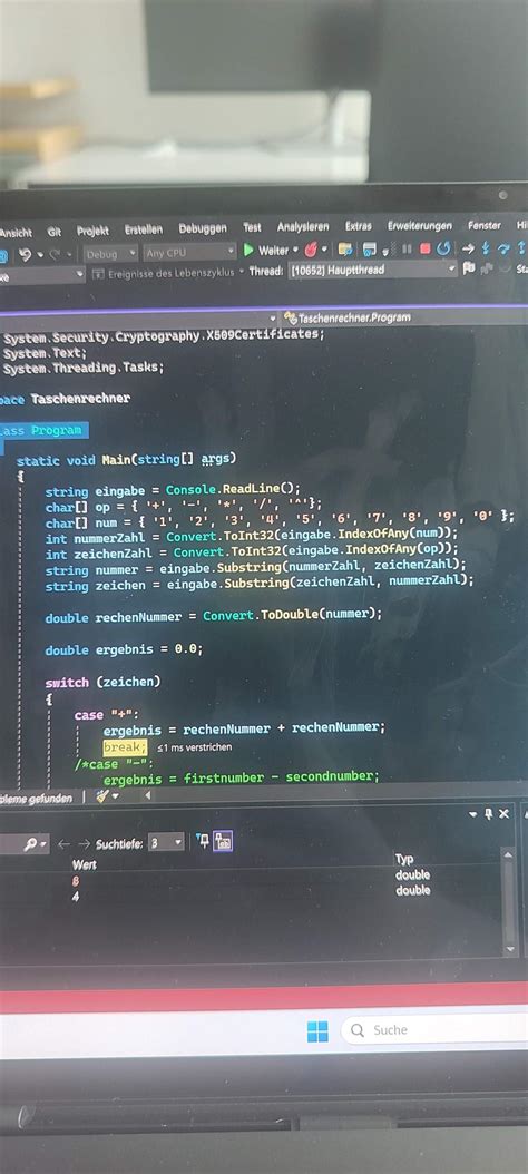C Taschenrechner Informatik Programmiersprache