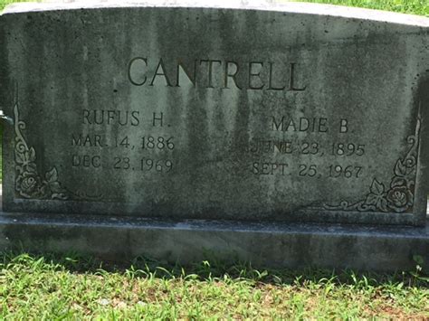 Rufus Henry Cantrell 1886 1969 Find A Grave Memorial