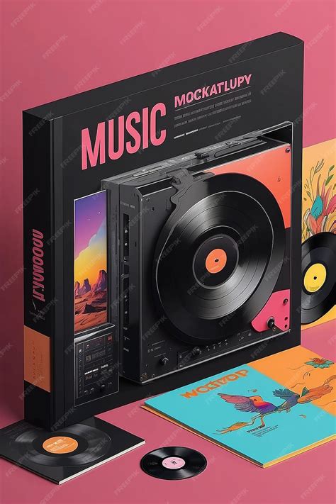 Maqueta De Ilustración De La Portada Del álbum De Música Imagen