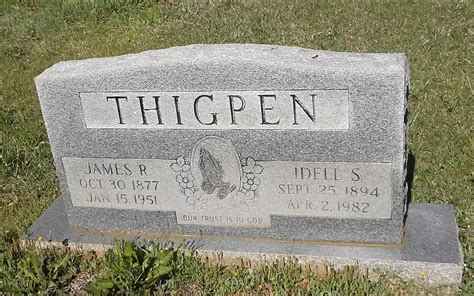 James R Thigpen 1877 1951 Find A Grave Memorial