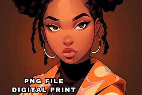 Black Woman Digital Print Graphic By Whimsy Girl · Creative Fabrica