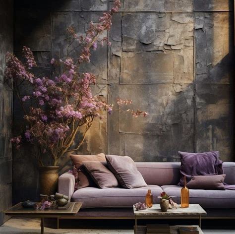Purple Brown And Gold Decor Purple Living Room Brown Couch Dark Gold