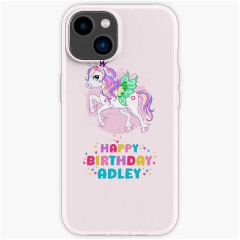 A For Adley Happy Birthday Adley Funny Unicorn Birthday T Iphone Case For Sale By