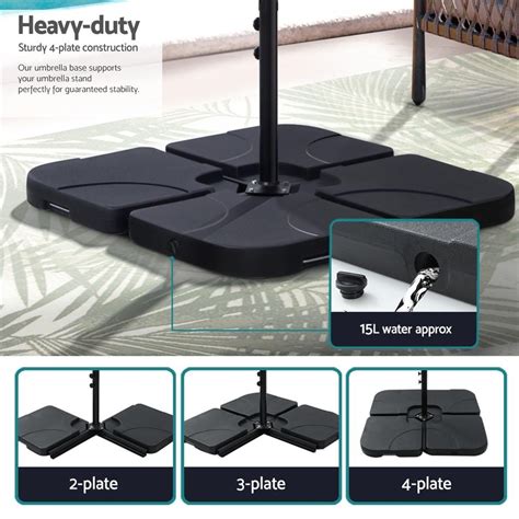 Instahut 3m Umbrella Wbase Outdoor Cantilever Beach Garden Patio