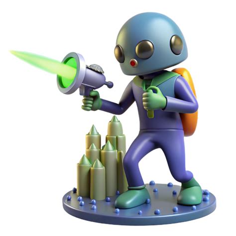 3d Render Alien Adventurer 56281584 Png