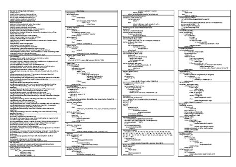 Cs1010e Cheat Sheet Functions Lists Tuples And More Studocu