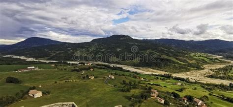 Parma Overview Of The Bardi Castle And The Surrounding Hills Stock