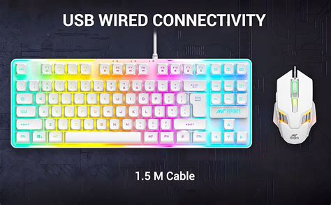 Ant Esports Mk700 V2 Membrane Tkl Wired Gaming Keyboard 87 Uv Coated