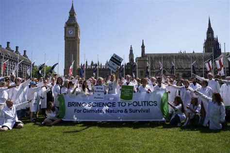 Uk Scientists Protest Climate Inaction In Parliament Square