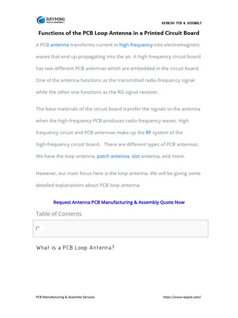 Functions Of The Pcb Loop Antenna In A Printed Circuit Board Pdf Antenna Radio Printed Functions Of The Pcb Loop Antenna In A Printed Circuit Board Pdf Antenna Radio Printed
