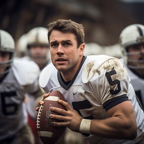 Premium Photo A Dramatic Shot Of A Quarterback Releasing The Football