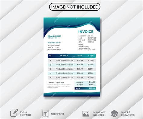 Premium Vector Invoice Template Vector Design