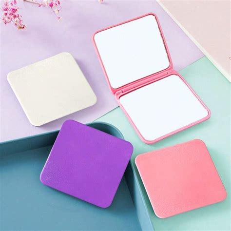 Colorful Small Mirror Portable Cute Mini Makeup Mirror Double Sided Portable Dressing Mirror