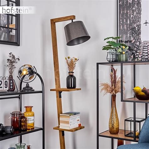 Hofstein Staande Lamp Baval Staande Lamp Van Metaalhout In Zwart