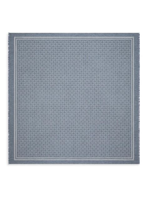 Givenchy Monogram 72 Shawl In Cotton Blend With Denim Effect Saks