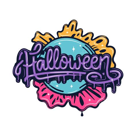 Happy Halloween Graffiti Lettering Typography Vector Happy Halloween