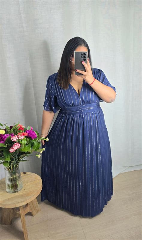 Levasion Robe Curvy Celena Bleu Marine Lestresorsdedaisy